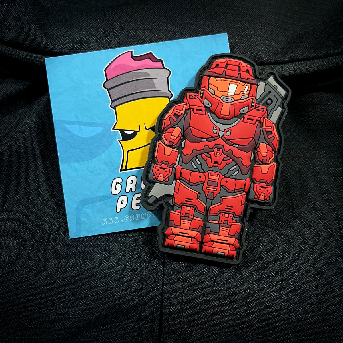 Grumpy Brick Fig Chief Red v Blue Pvc Patch set – Grumpy Pencil