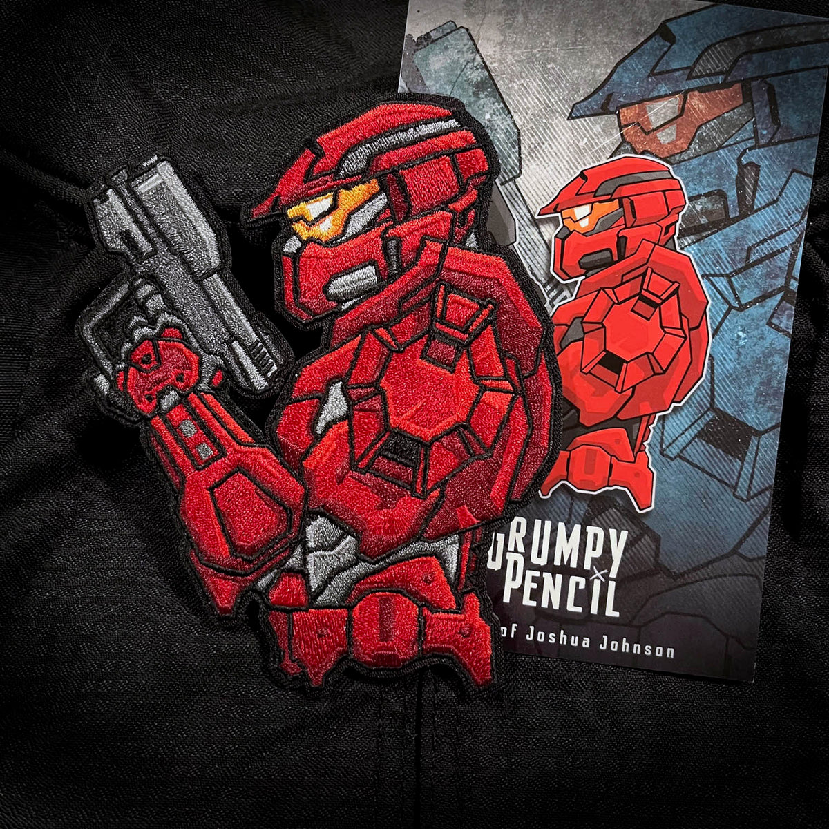 Grumpy Halo Red v Blue Embroidery Patch Set – Grumpy Pencil