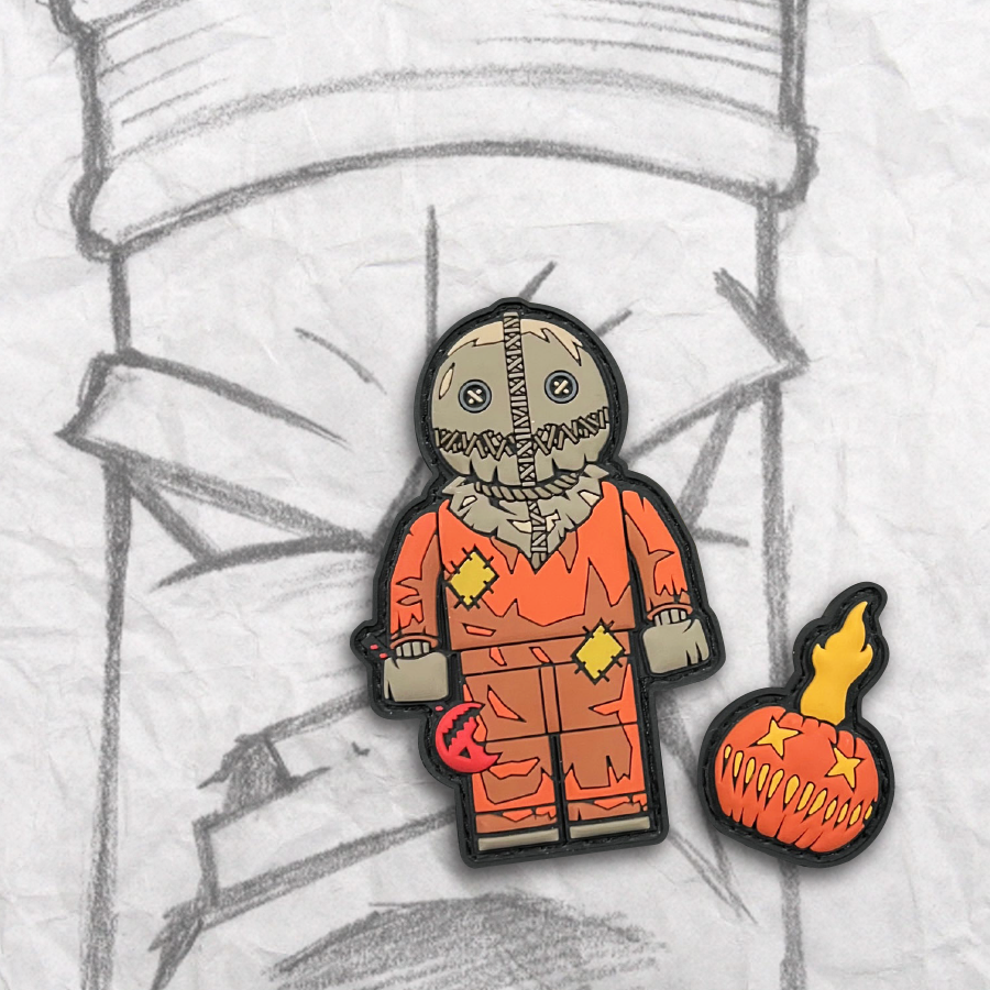 Grumpy Trick or Treat Brick Fig Pvc Patch set – Grumpy Pencil