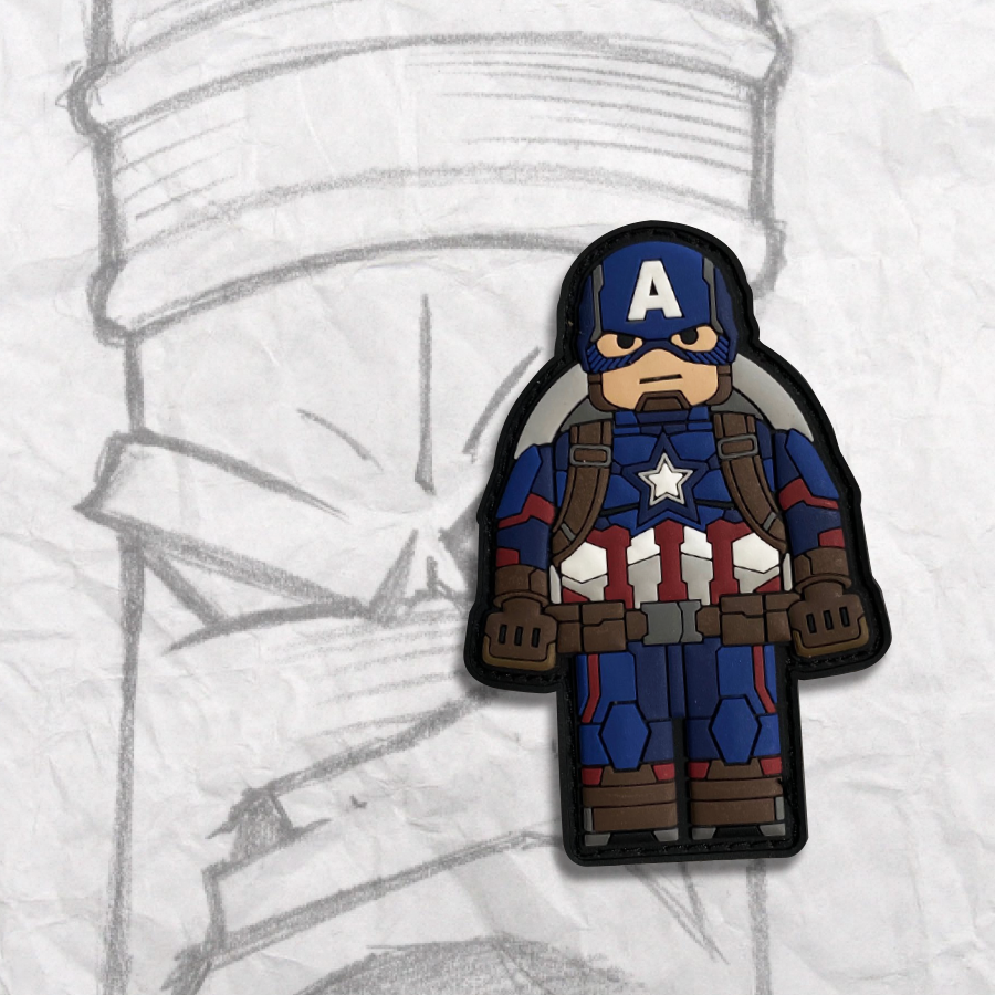 Grumpy Brick fig America PVC Patch – Grumpy Pencil