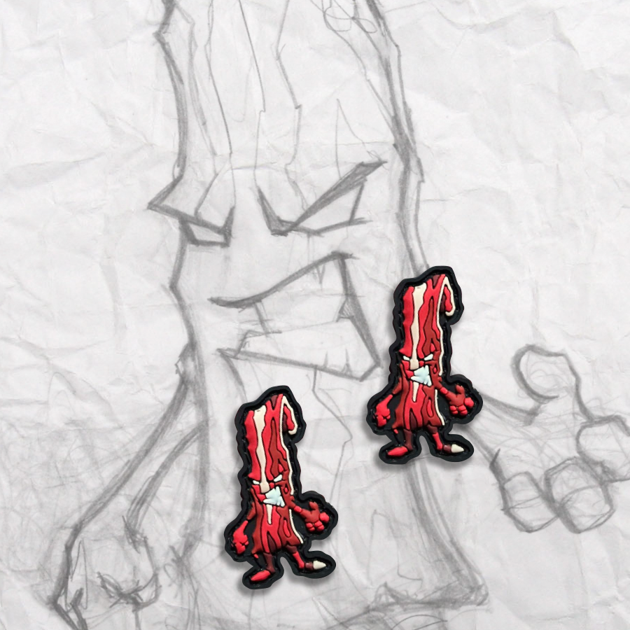 Grumpy Bacon, PVC Patch set – Grumpy Pencil
