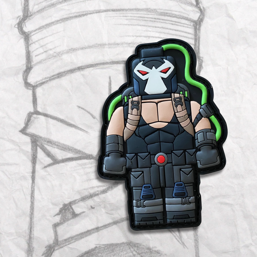 Grumpy Brick fig 'Muscles' PVC Patch – Grumpy Pencil