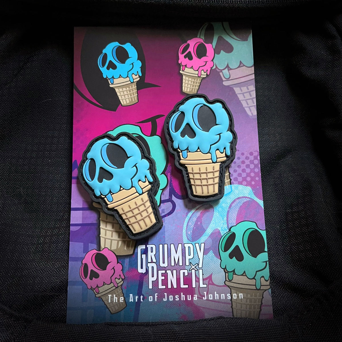 Kiddie Cones, Blue-berry Tiny PVC Patch set – Grumpy Pencil