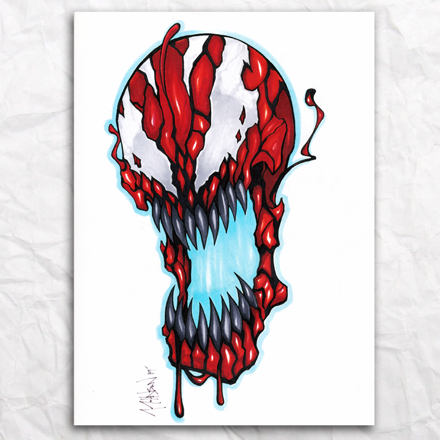 Carnage Head Drawing