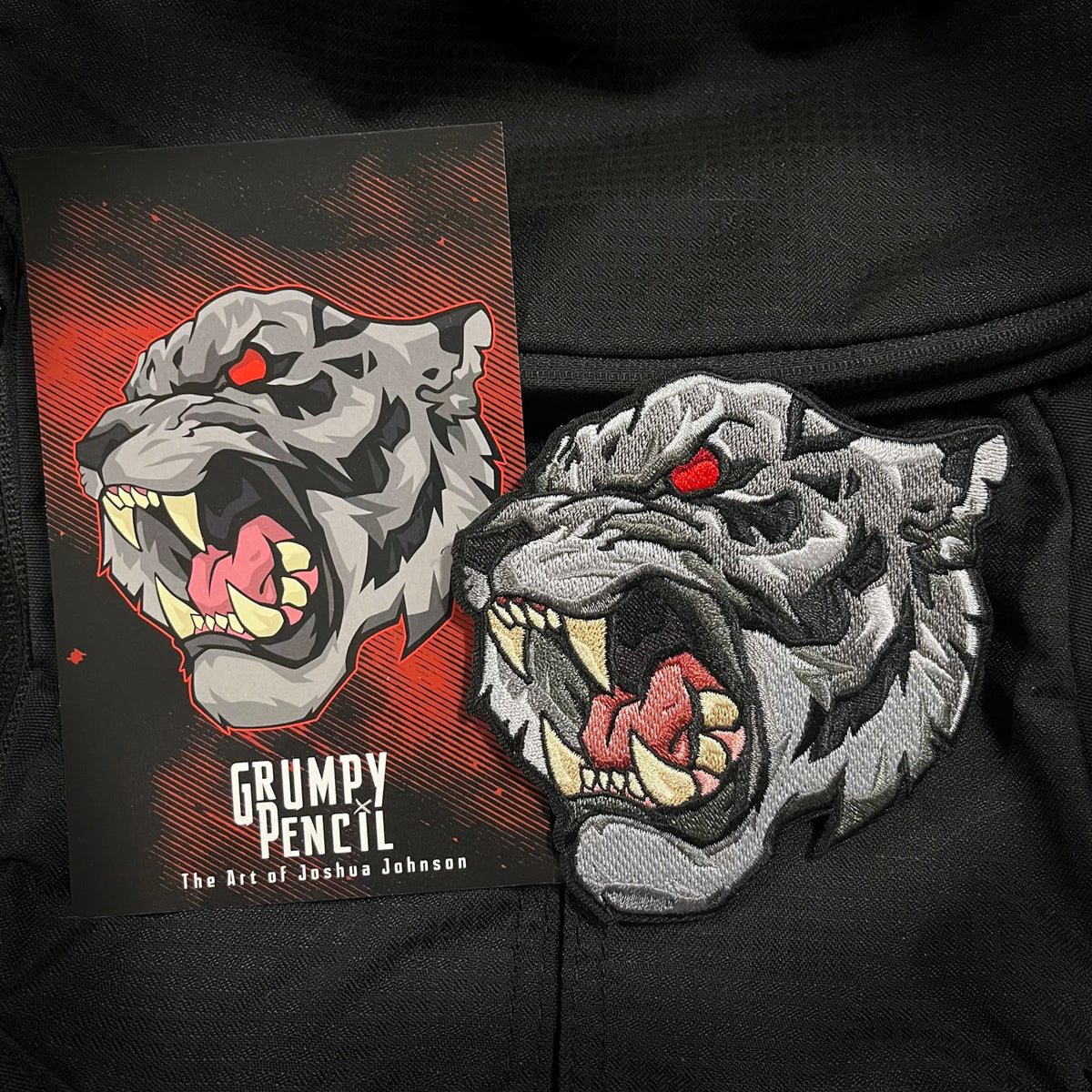 Grumpy Dark Tiger Embroidery Patch – Grumpy Pencil
