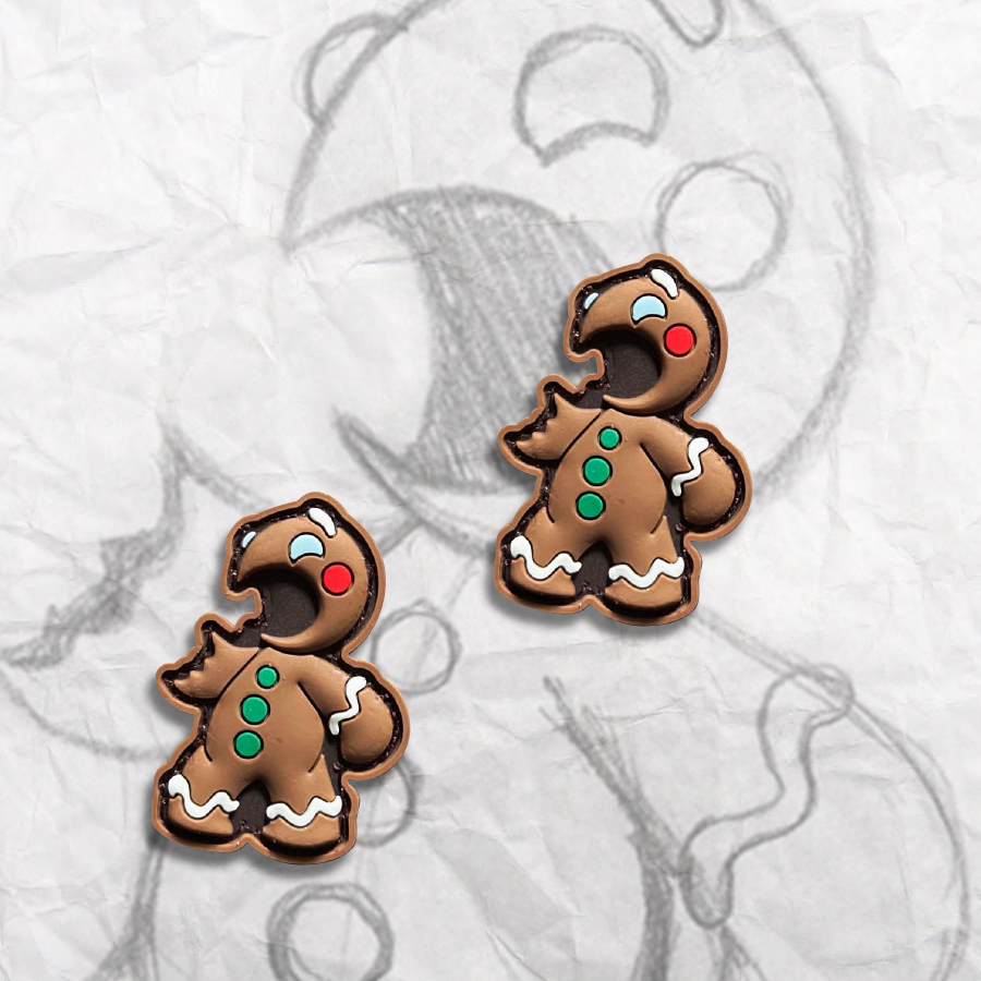 Tiny Gingerbread Men v2, PVC Patch set – Grumpy Pencil