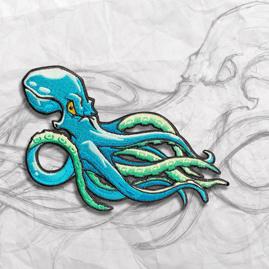 Grumpy Glow Octo Embroidery Patch – Grumpy Pencil