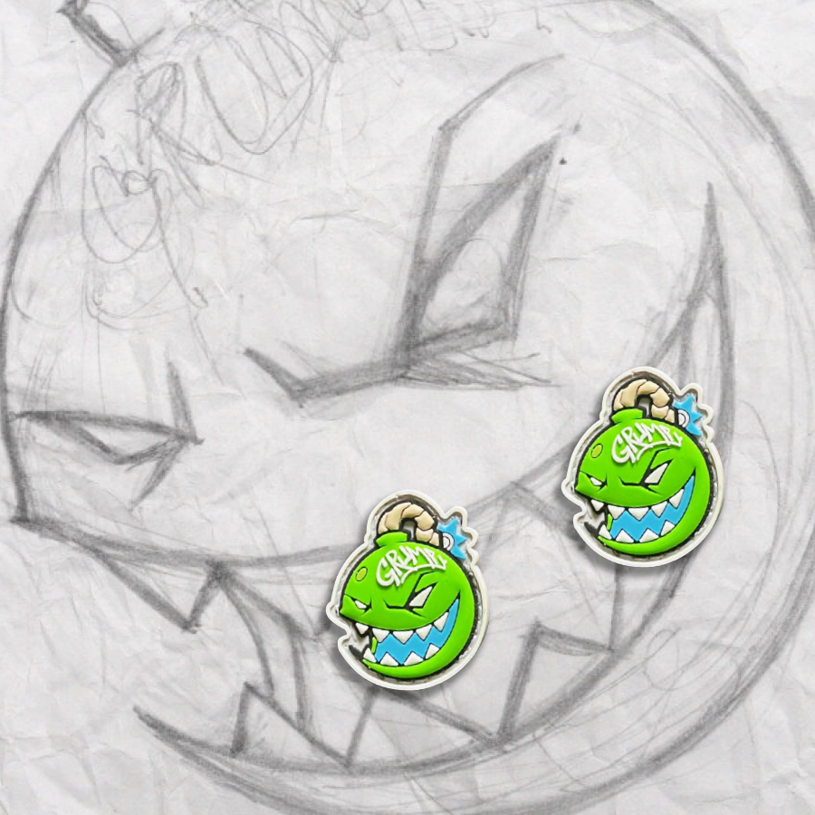 Toxic Grumpy Bombs , PVC Patch set – Grumpy Pencil