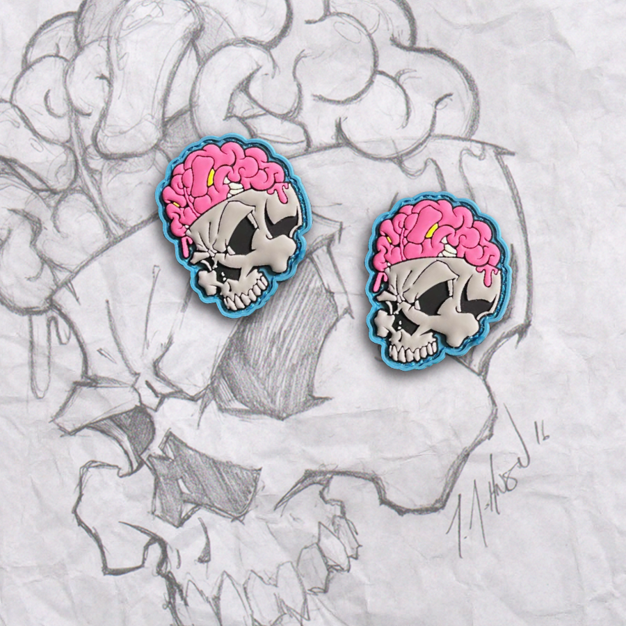 Tiny Numbskull Pink, PVC Patch set – Grumpy Pencil