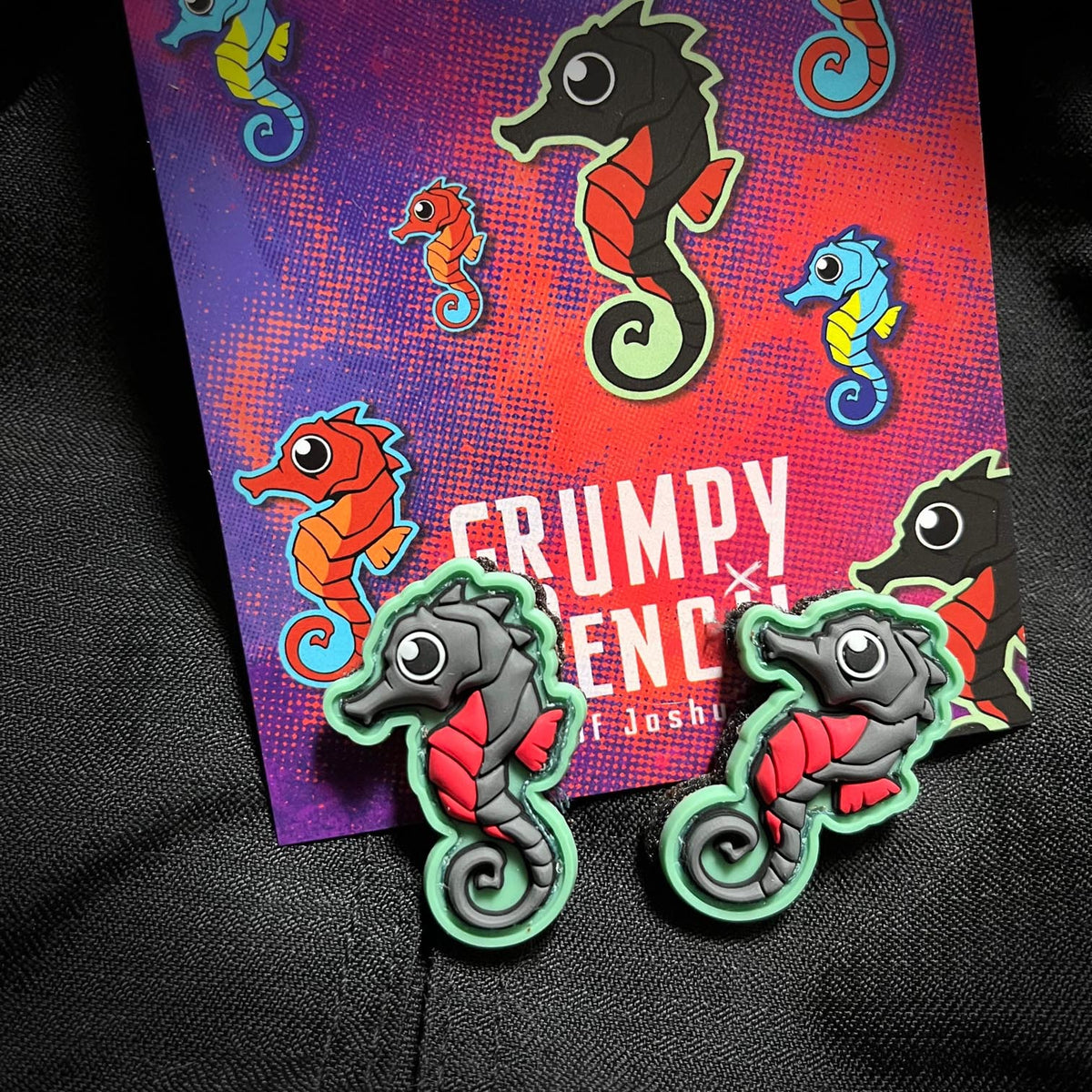 Tiny Seahorse, V2 PVC Patch set – Grumpy Pencil