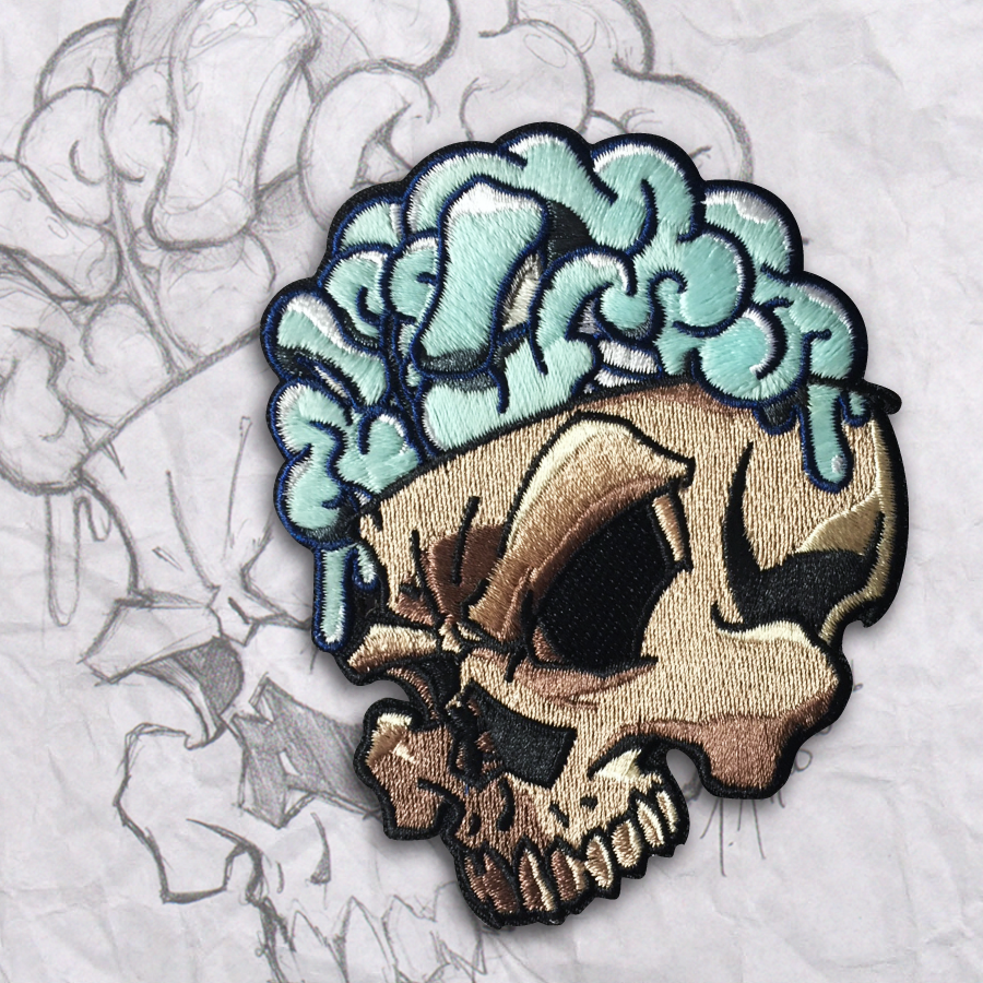 Numbskull GLOW Embroidery Patch – Grumpy Pencil