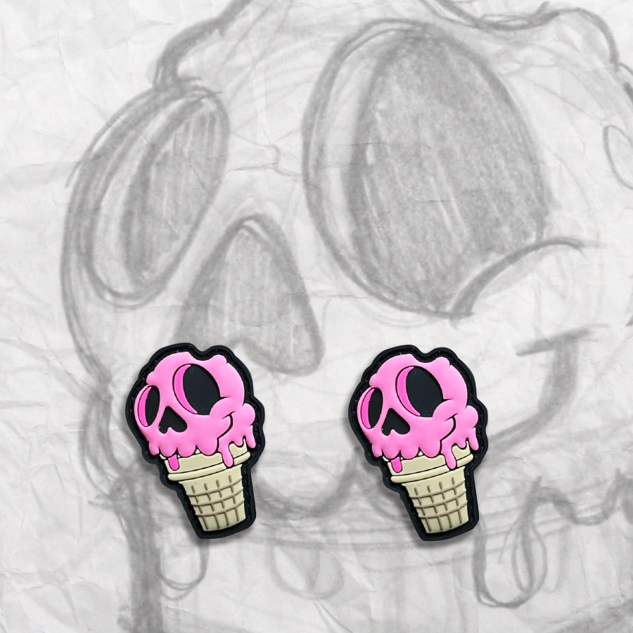 Kiddie Cones, Icy Pink Tiny PVC Patch set – Grumpy Pencil