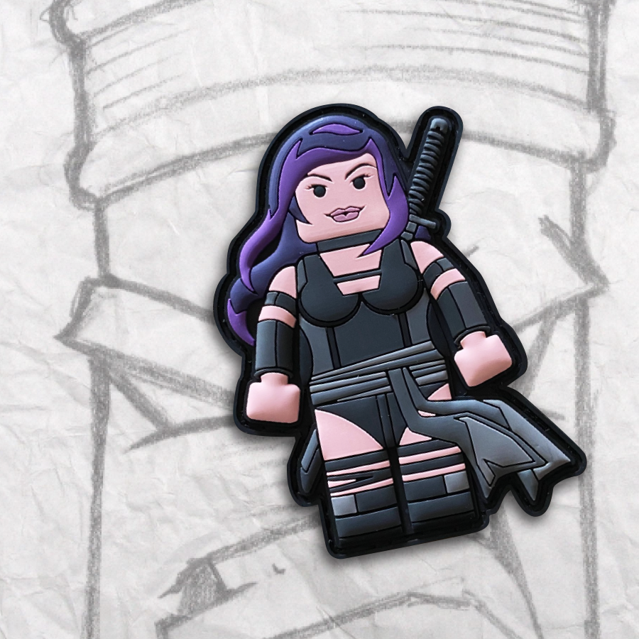 Grumpy Brick fig 'ninja girl v2' PVC Patch – Grumpy Pencil