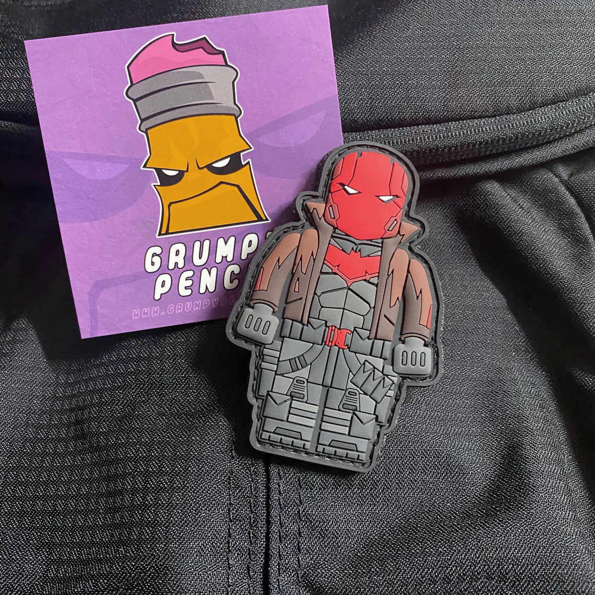 Grumpy Brick fig Red PVC Patch – Grumpy Pencil