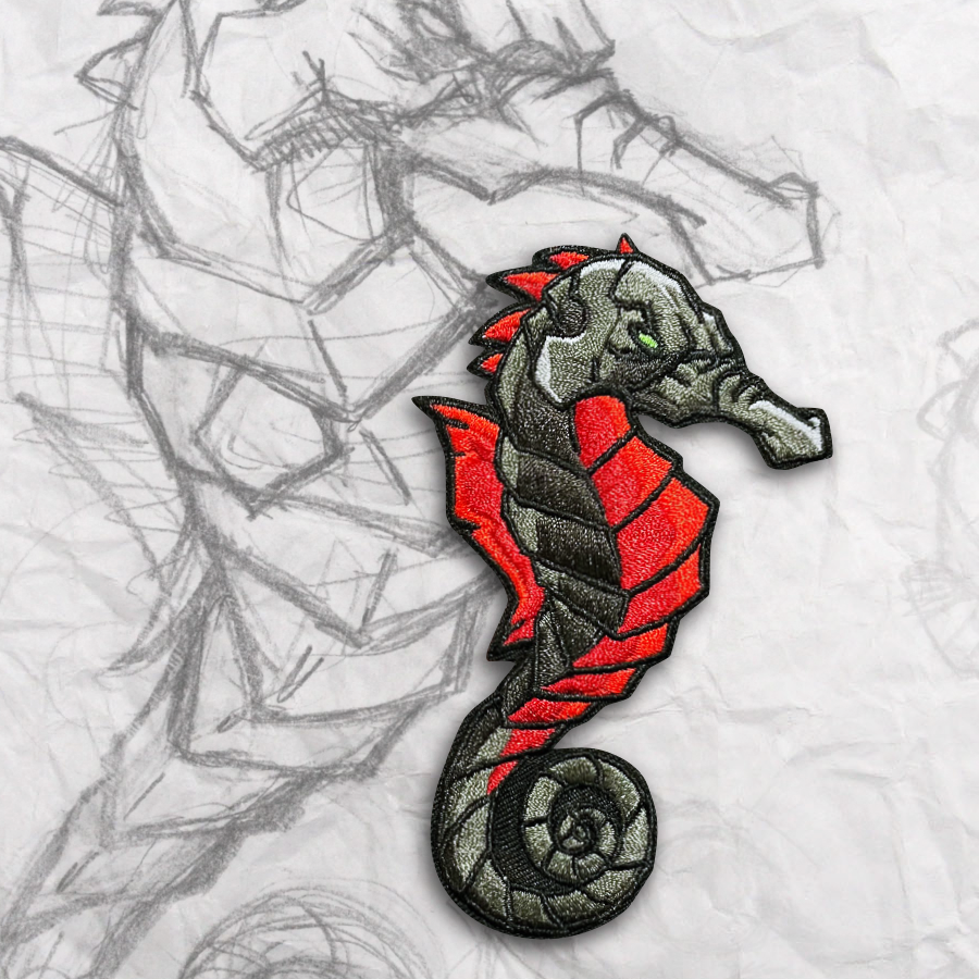 Grumpy Dark Seahorse Embroidery Patch – Grumpy Pencil