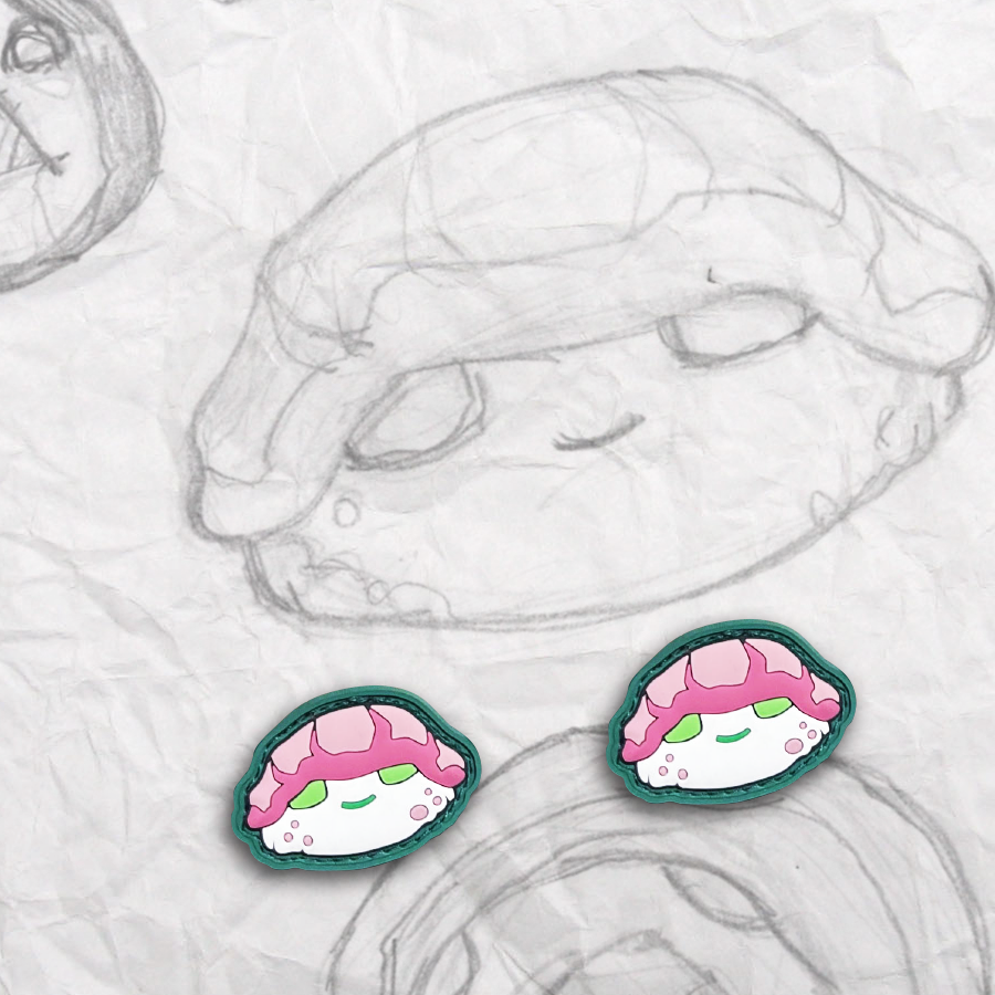 Grumpy Sushi V2, PVC Patch set – Grumpy Pencil