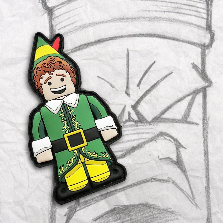 Buddy the Elf Brick Fig Pvc Patch – Grumpy Pencil