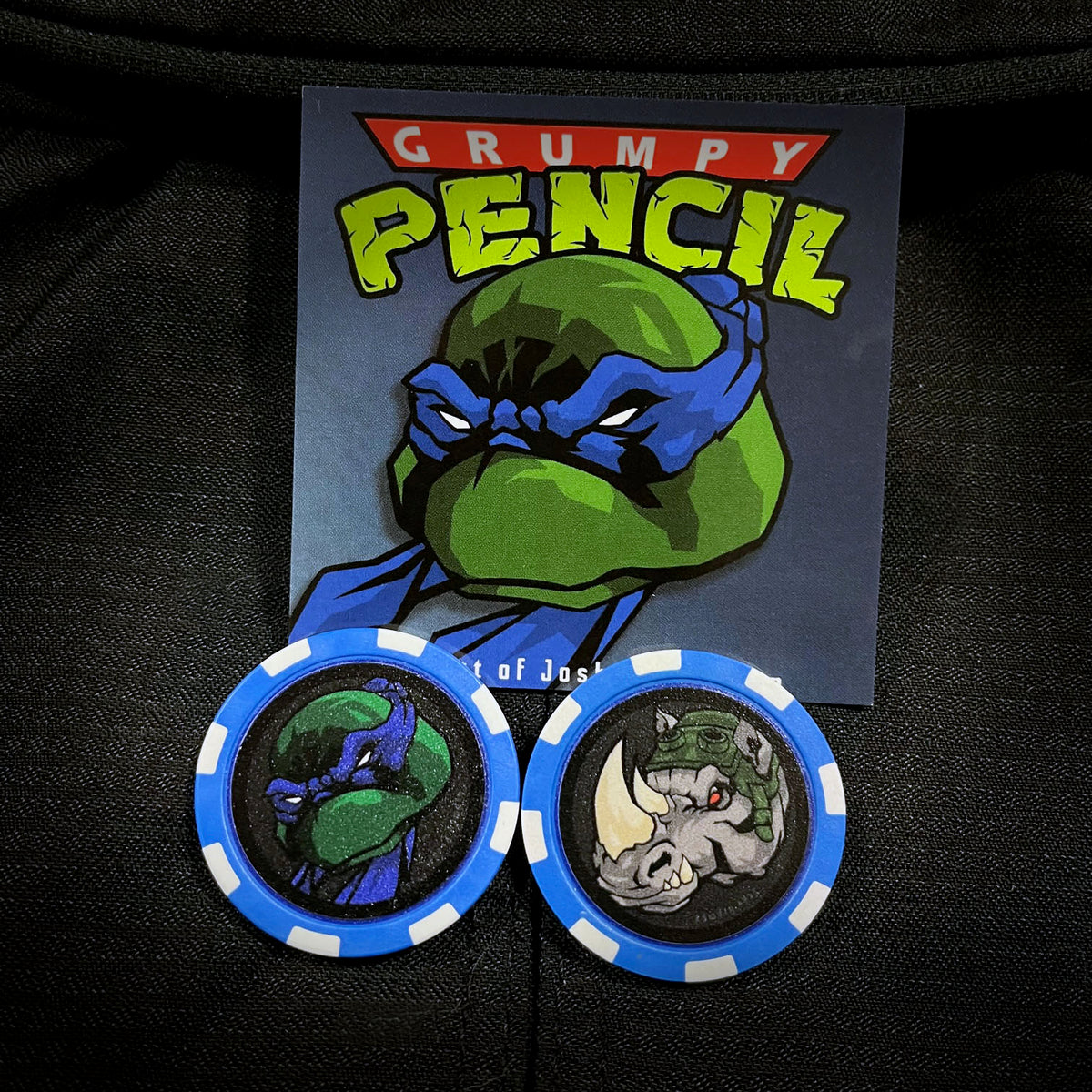 Grumpy Poker Chip, Blue – Grumpy Pencil