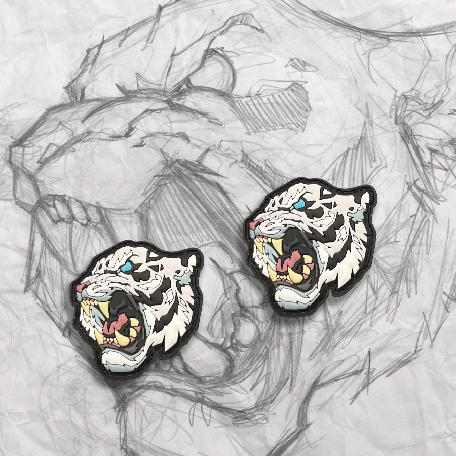 Ghost Tigers, Mini PVC Patch set – Grumpy Pencil