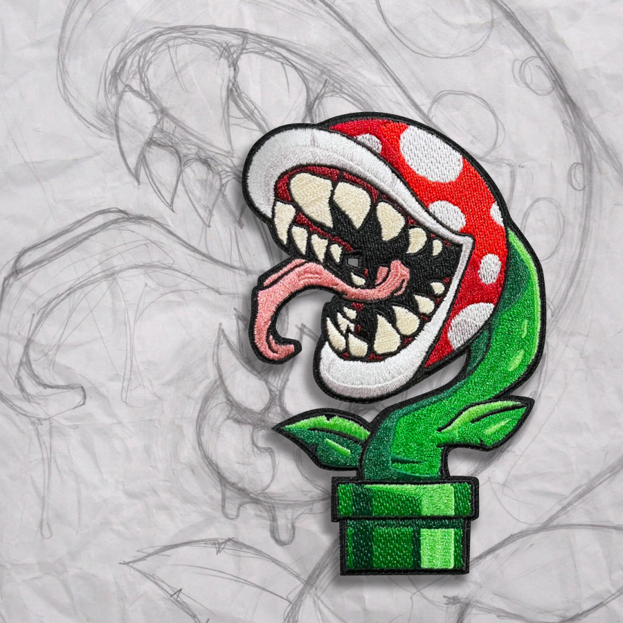 Grumpy Plant v1 Embroidery 2 Patch Set – Grumpy Pencil