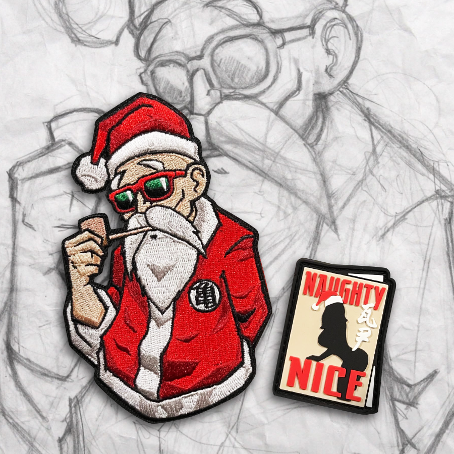 Grumpy Santa Roshi Embroidery Patch – Grumpy Pencil