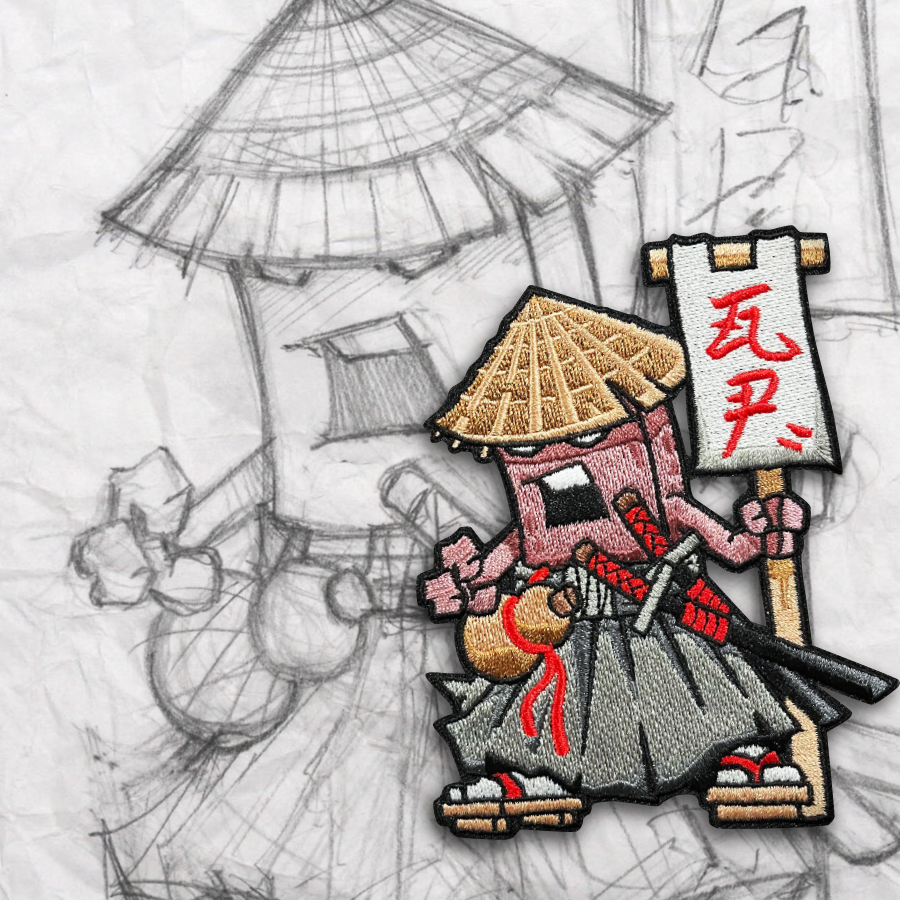 Grumpy Spamurai Embroidery Patch – Grumpy Pencil