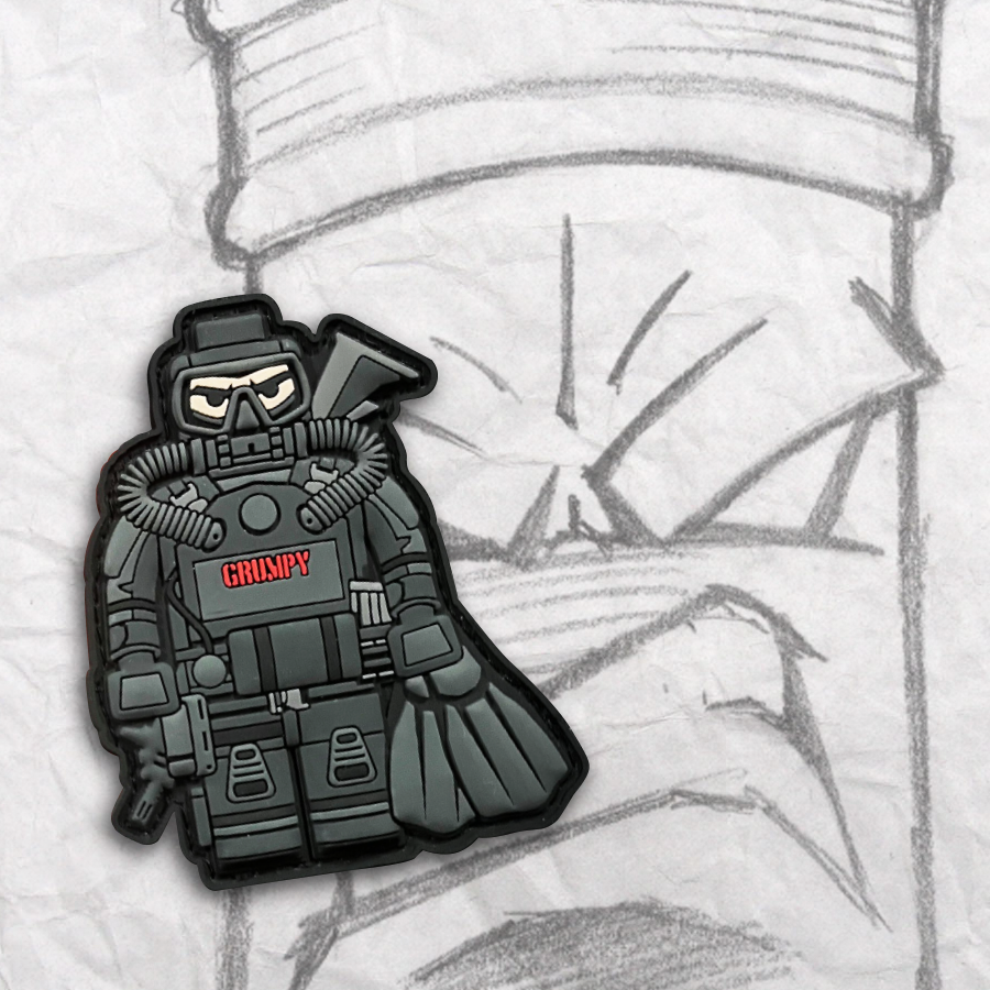 Modern Diver Brick Fig Pvc Patch – Grumpy Pencil