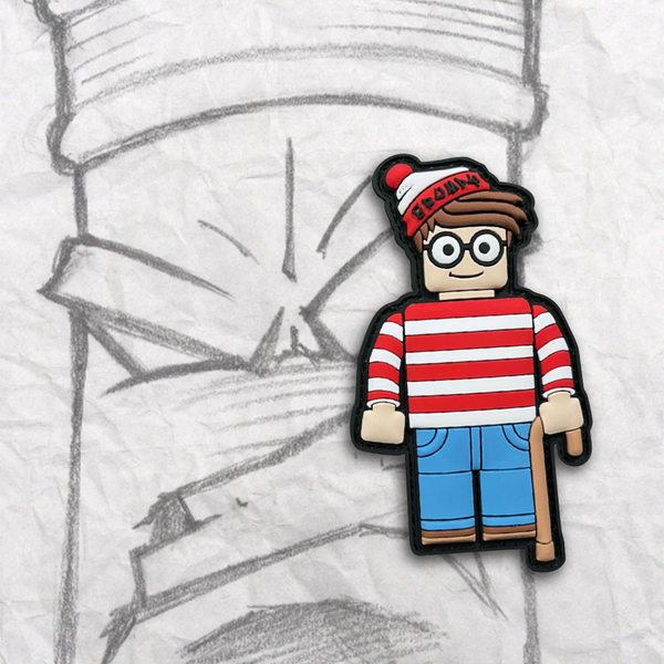 Grumpy Brick Fig Waldo Pvc Patch – Grumpy Pencil