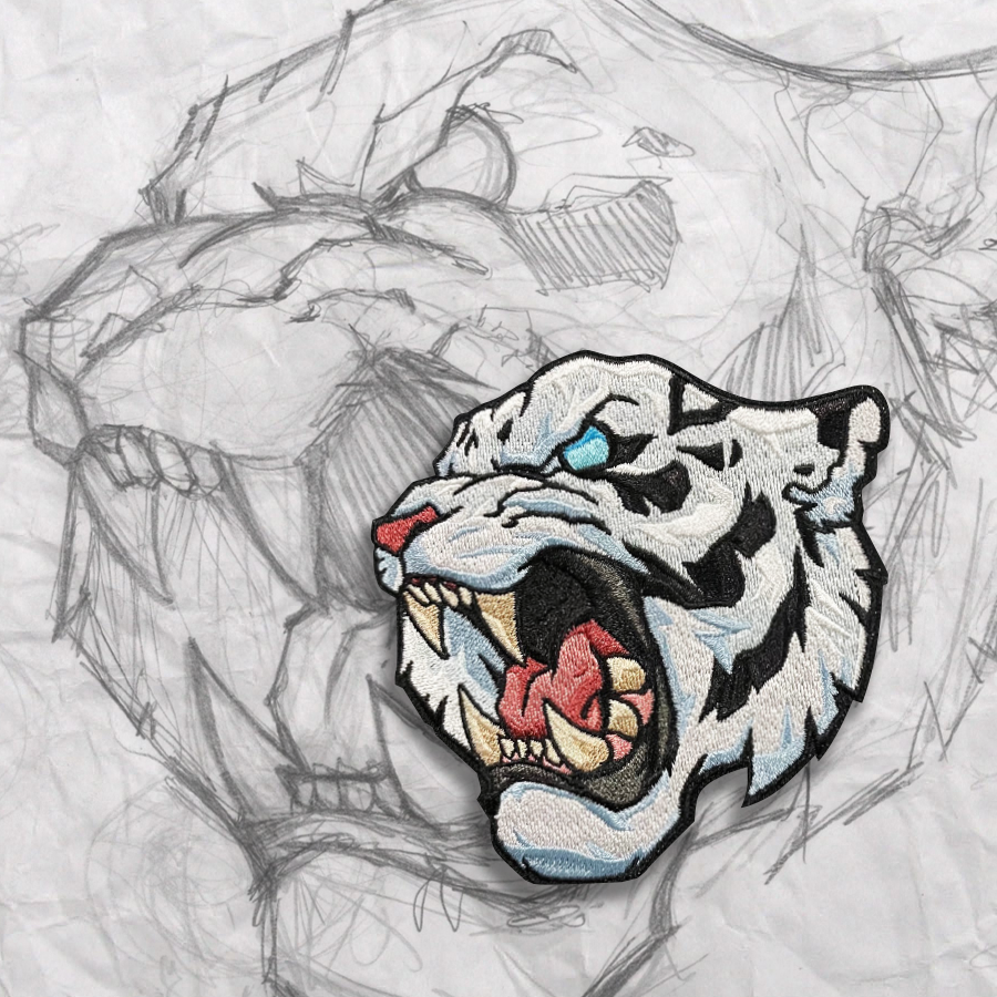 Grumpy Ghost Tiger Embroidery Patch – Grumpy Pencil