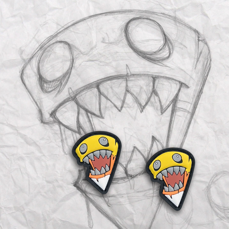 Evil Candy Corn, PVC Patch set – Grumpy Pencil