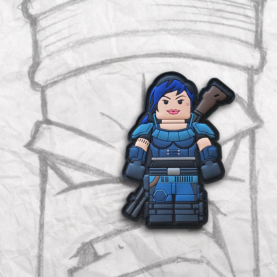 Grumpy Brick fig 'shooter' PVC Patch – Grumpy Pencil