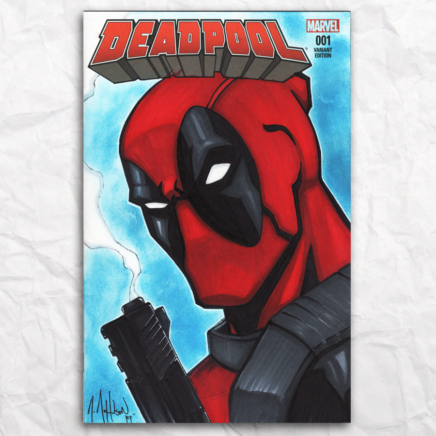 Deadpool Comic Original Artwork – Grumpy Pencil