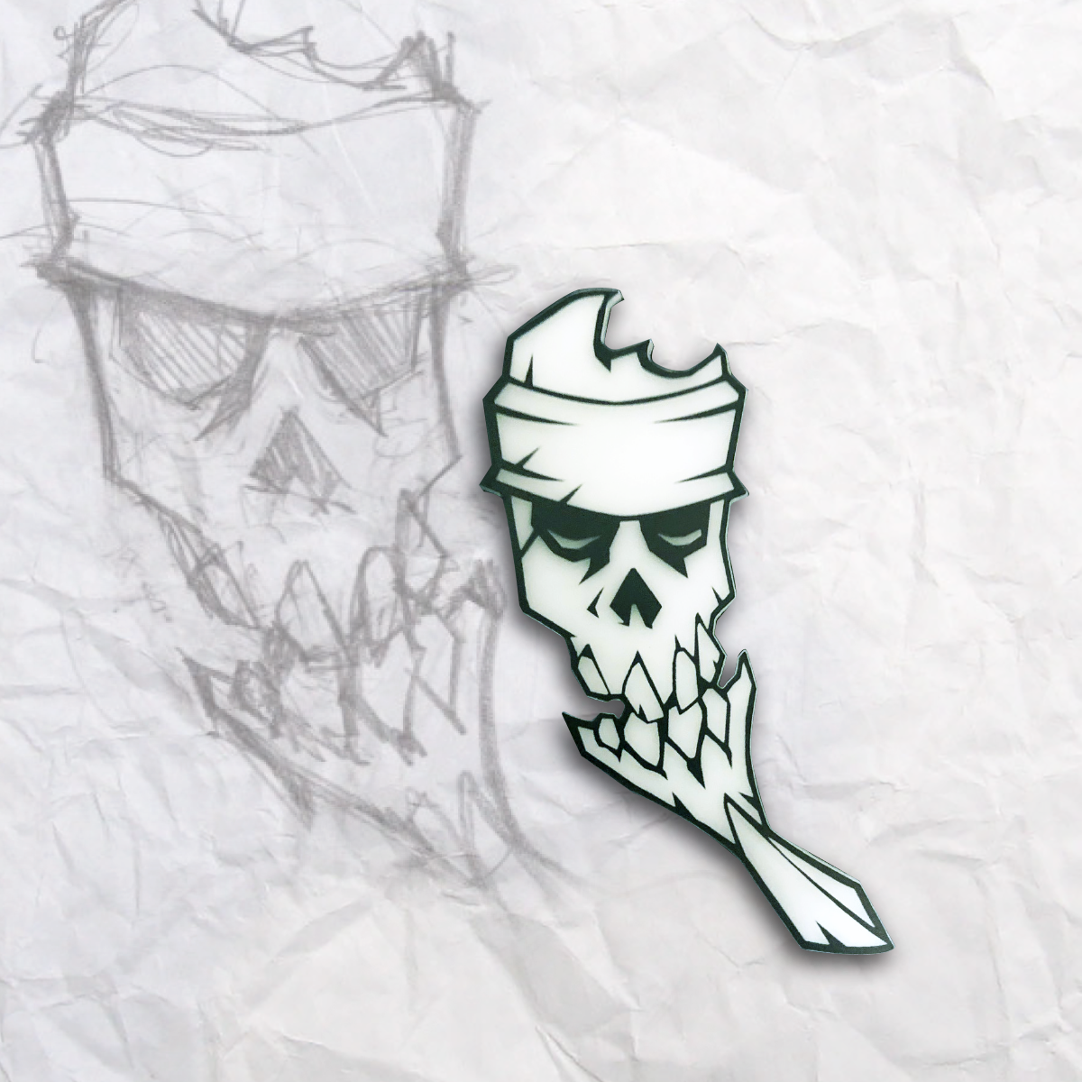 Grumpy Glow Skull Pencil v3 Patch – Grumpy Pencil