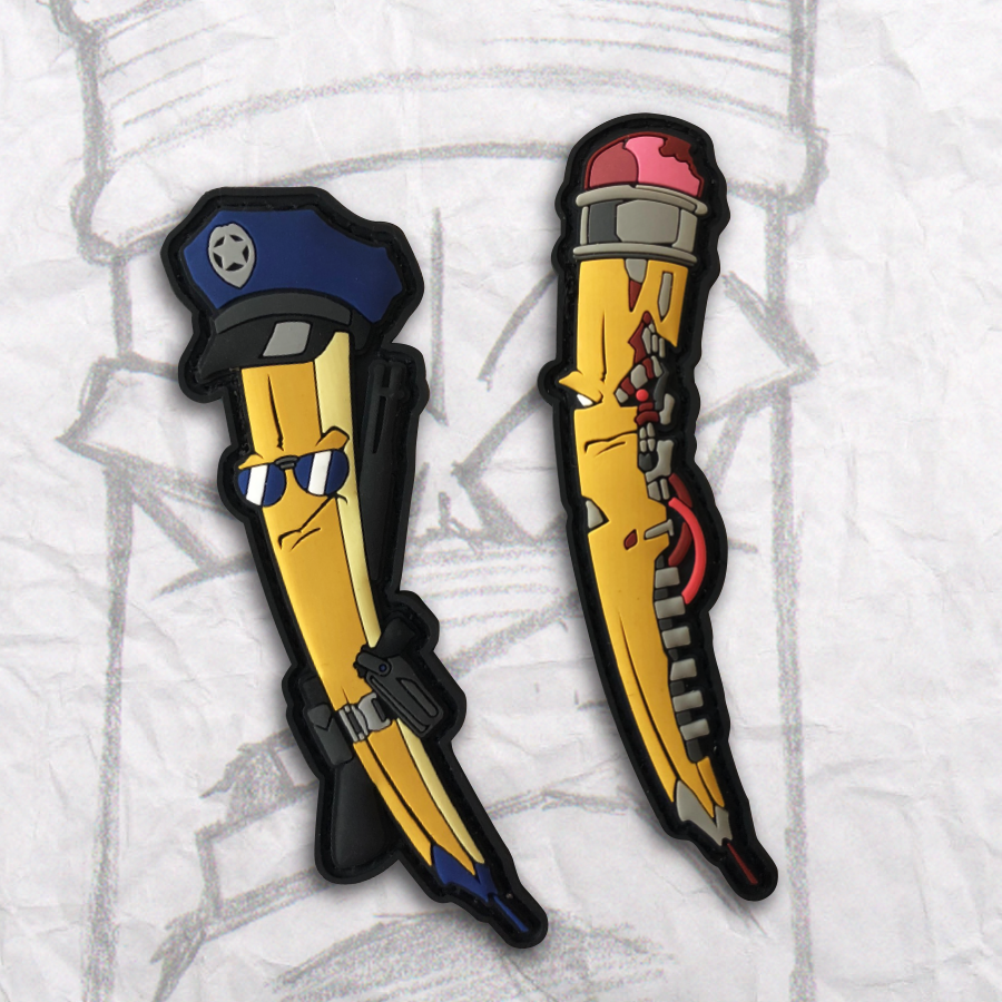 ON SALE! Grumpy Terminator Pencil PVC Patch Set – Grumpy Pencil