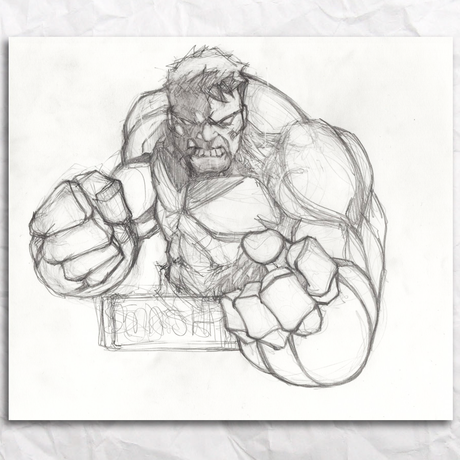 Hulk Sketch Drawing