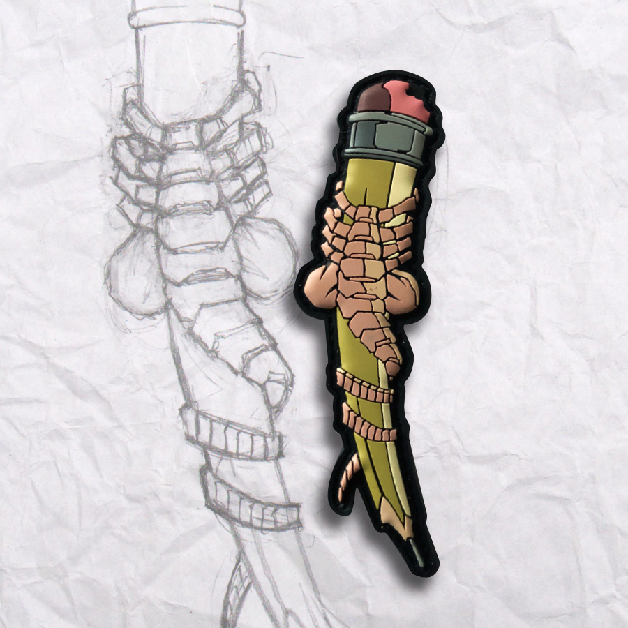 Grumpy Facehugger Pencil PVC Patch – Grumpy Pencil