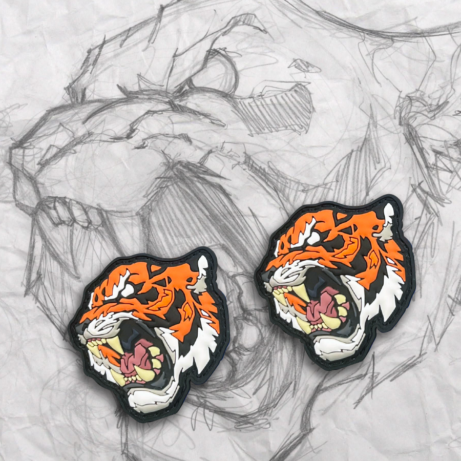 Grumpy Bengal Tigers, Mini PVC Patch set – Grumpy Pencil