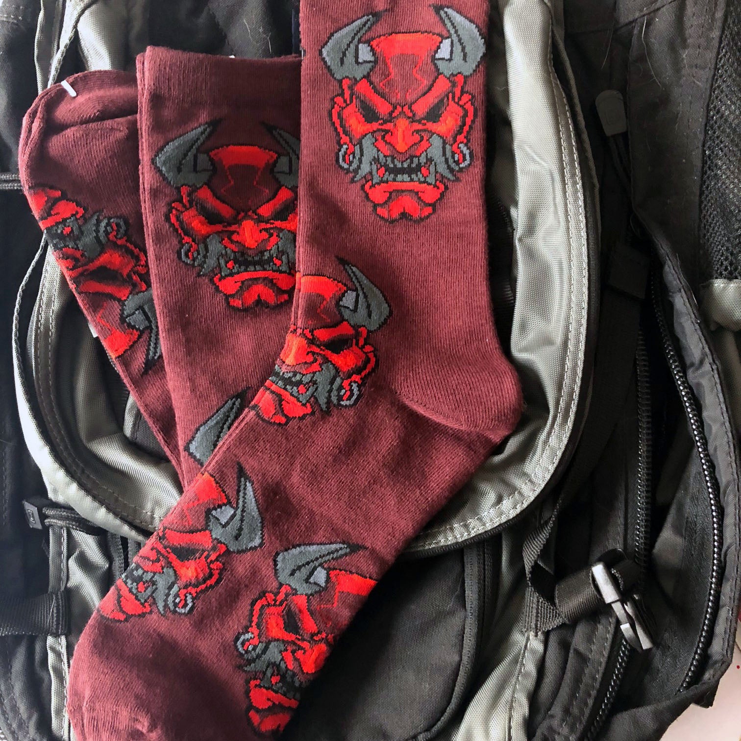 ON SALE! Devil Oni Red Dress Socks – Grumpy Pencil