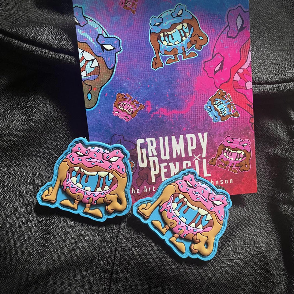 Grumpy Mini Donut, PVC Patch set – Grumpy Pencil