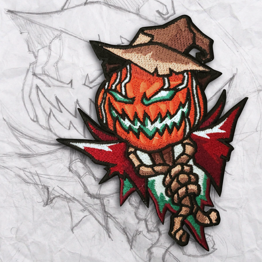 Scarecrow Embroidery Patch – Grumpy Pencil