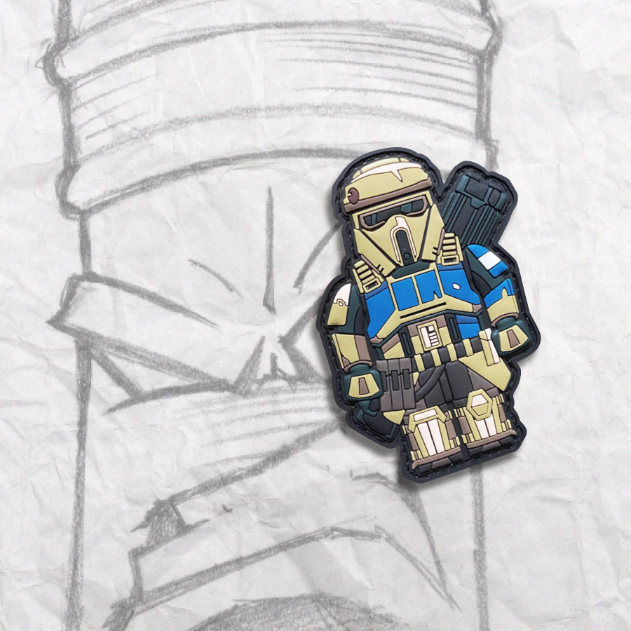 Grumpy Brick Sand Trooper New Pvc Patch – Grumpy Pencil