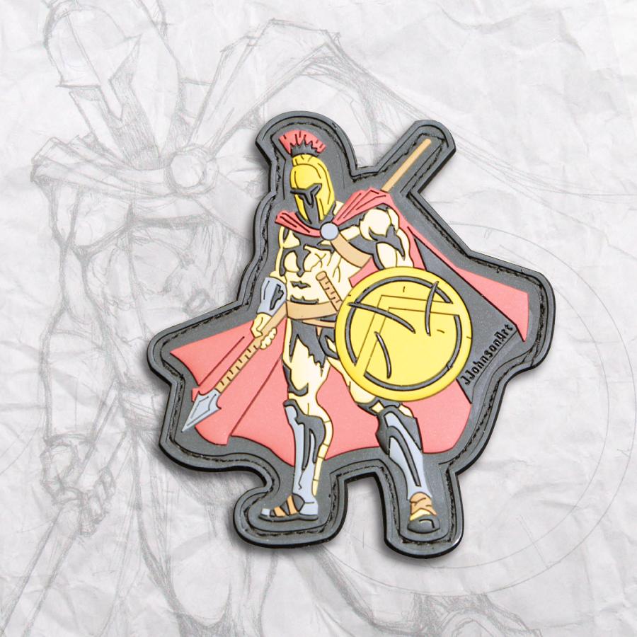 Spartan Warrior PVC Patch – Grumpy Pencil