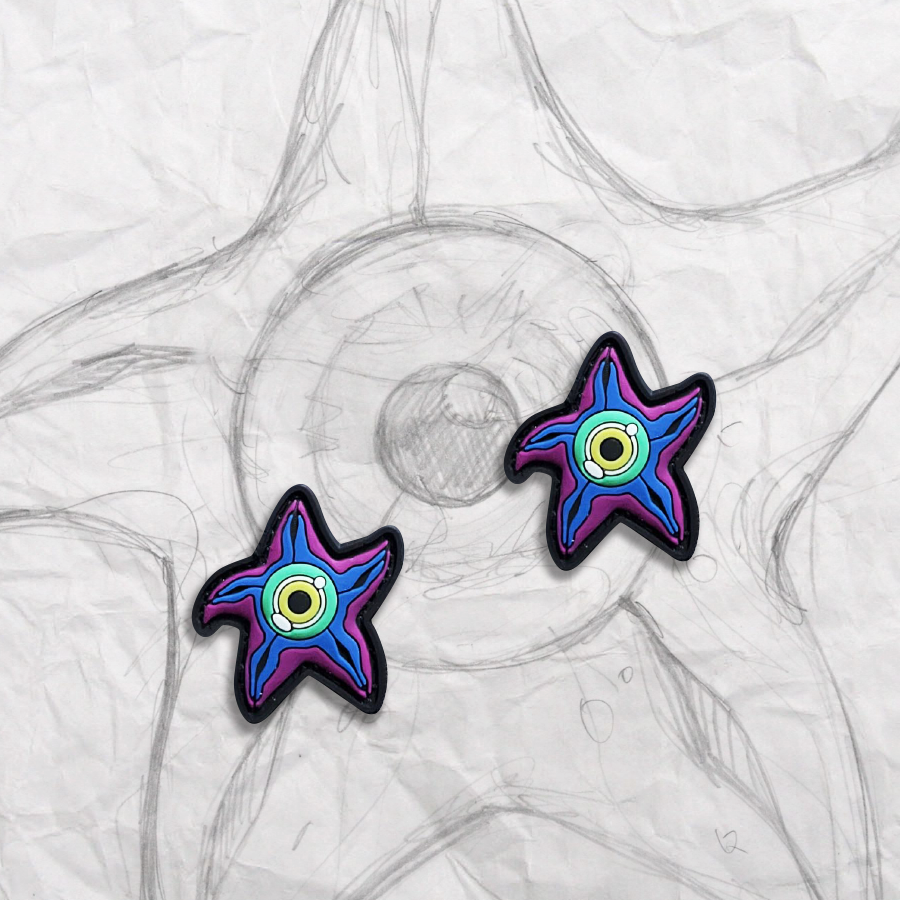 Tiny Starfish, PVC Patch set – Grumpy Pencil