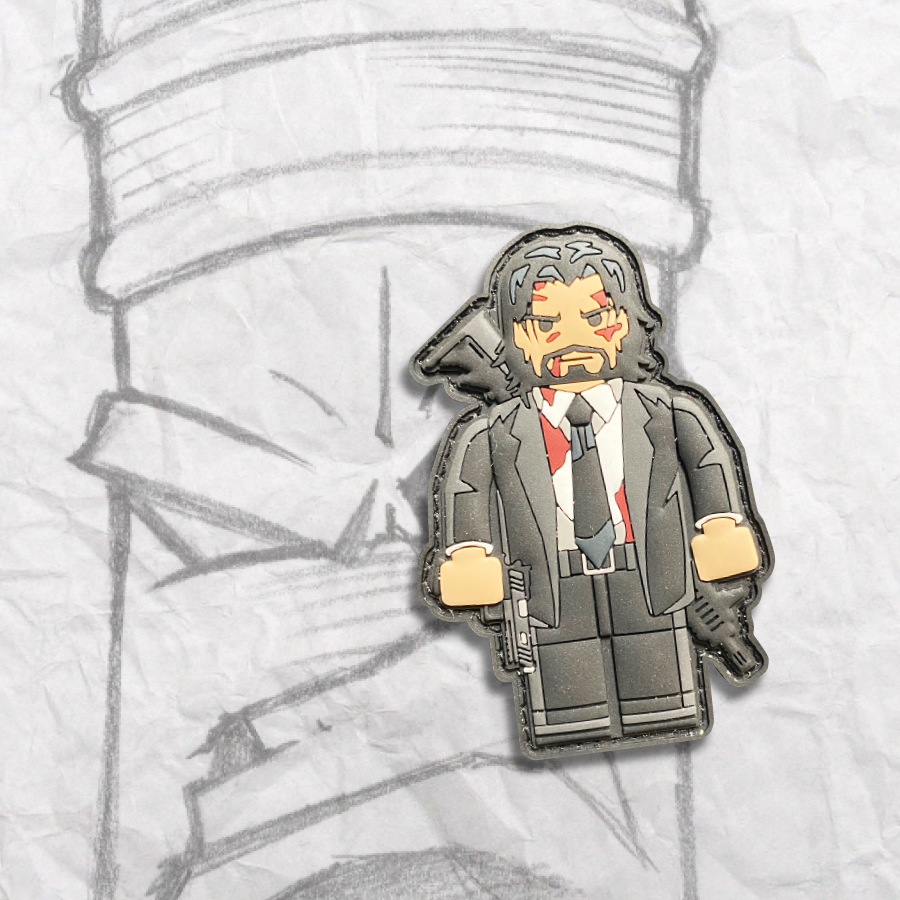 Grumpy Brick fig 'John Brick 2' Pvc Patch – Grumpy Pencil